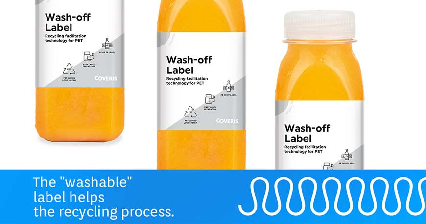 Sustainable product: the wash-off label.